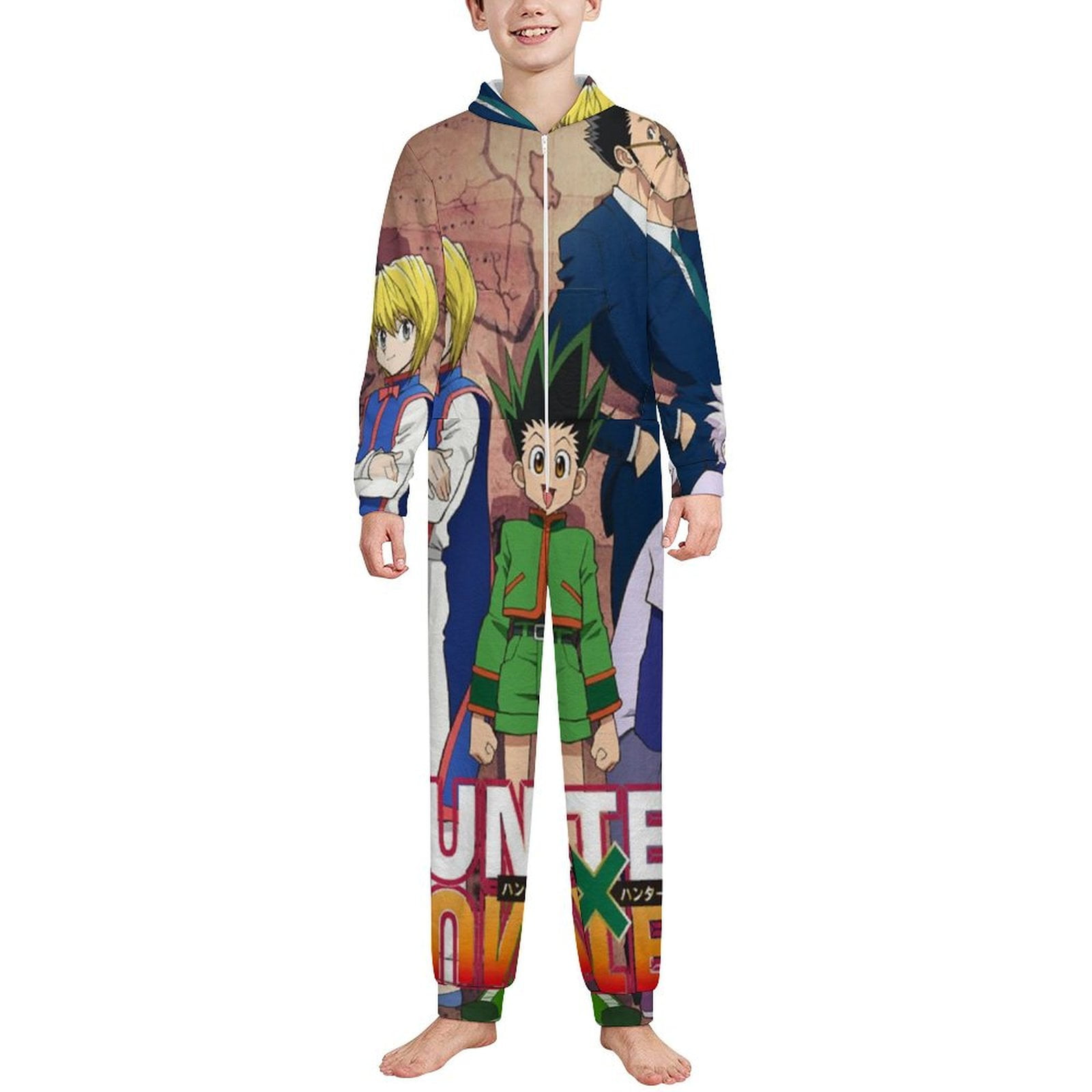 Hunter X Hunter Kids Pajamas One Piece Hooded Union Suit Onesie PJs ...
