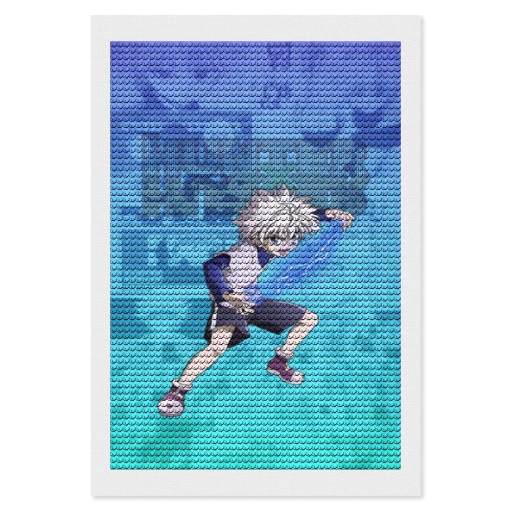 Hunter X Hunte Killua Lightning Diamond Art Kits DIY 5D Anime Painting ...