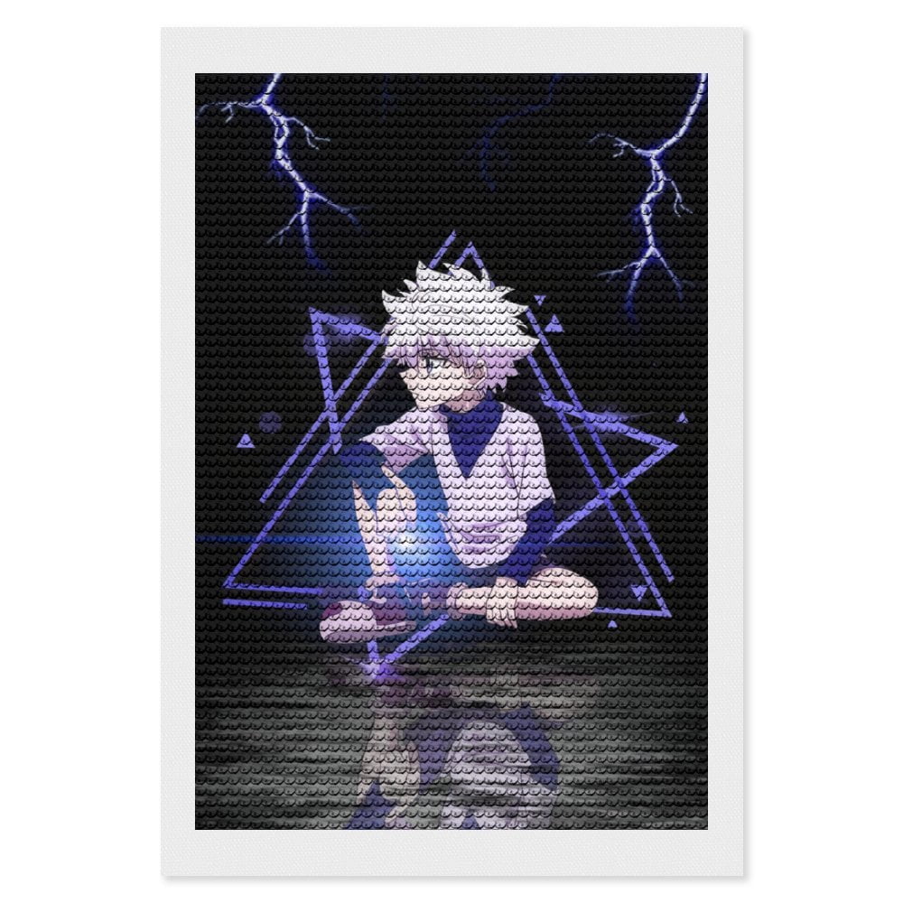 Hunter X Hunte Killua Lightning Diamond Art Kits DIY 5D Anime Painting ...