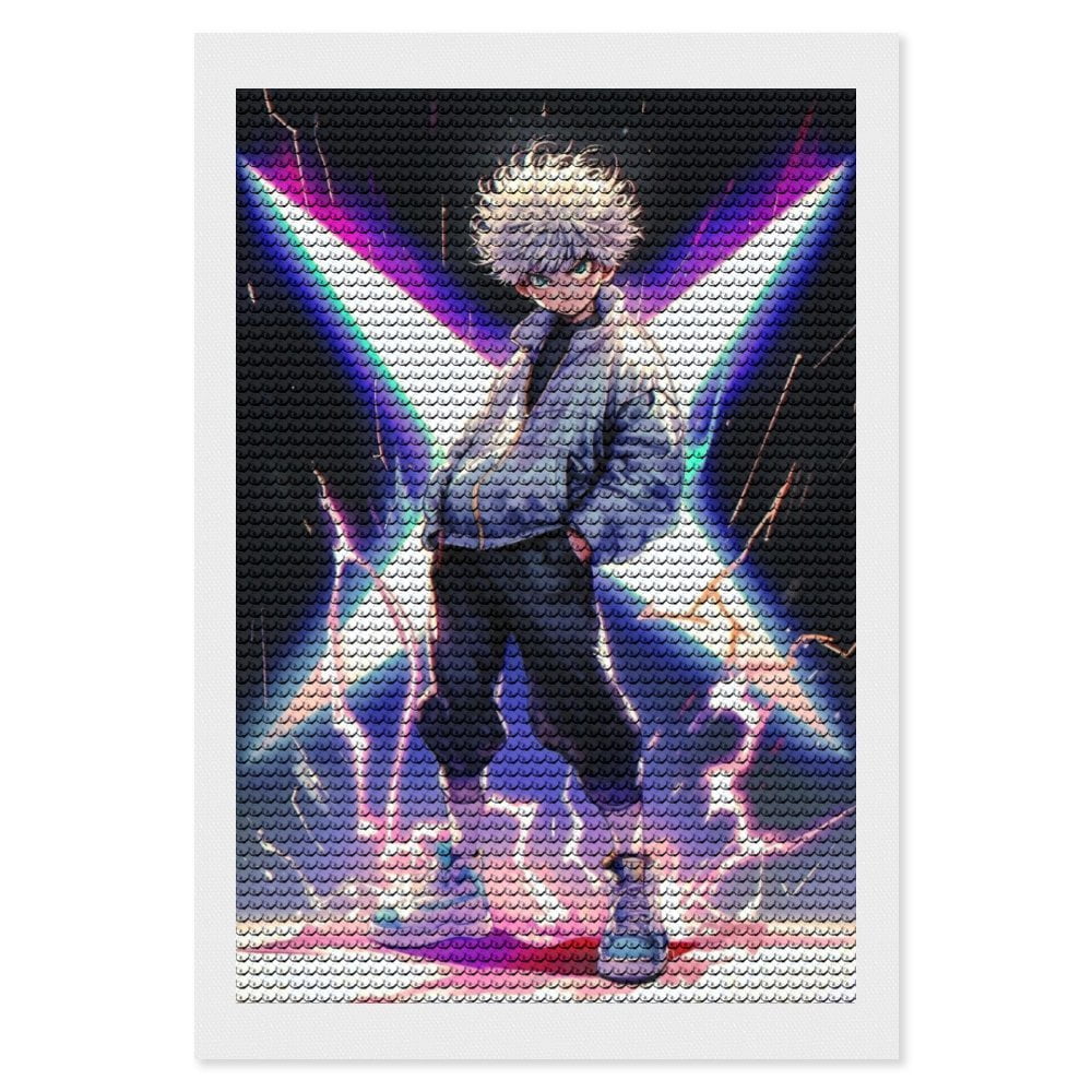 Hunter X Hunte Killua Lightning Diamond Art Kits DIY 5D Anime Painting ...