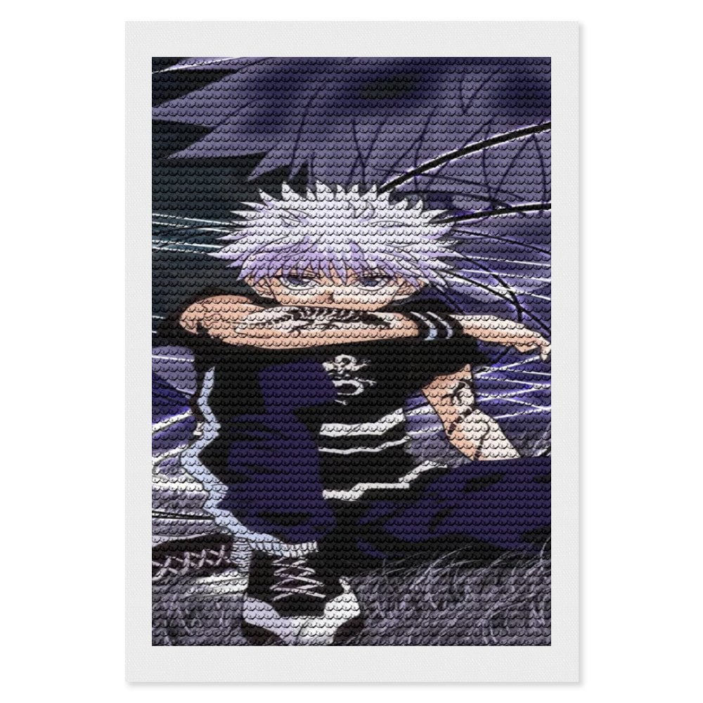Hunter X Hunte Killua Lightning Diamond Art Kits DIY 5D Anime Painting ...