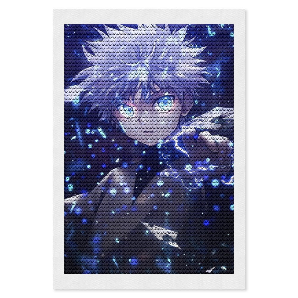 Hunter X Hunte Killua Lightning Diamond Art Kits DIY 5D Anime Painting ...