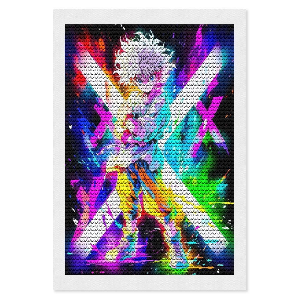 Hunter X Hunte Killua Lightning Diamond Art Kits DIY 5D Anime Painting ...