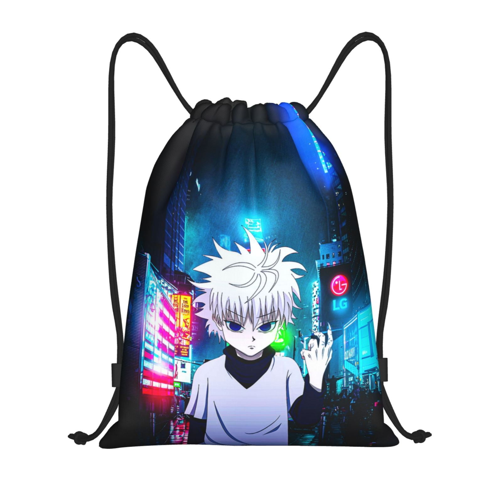 Hunter X Hunter Killua Lightning Drawstring Backpac Sackpack String Bag ...