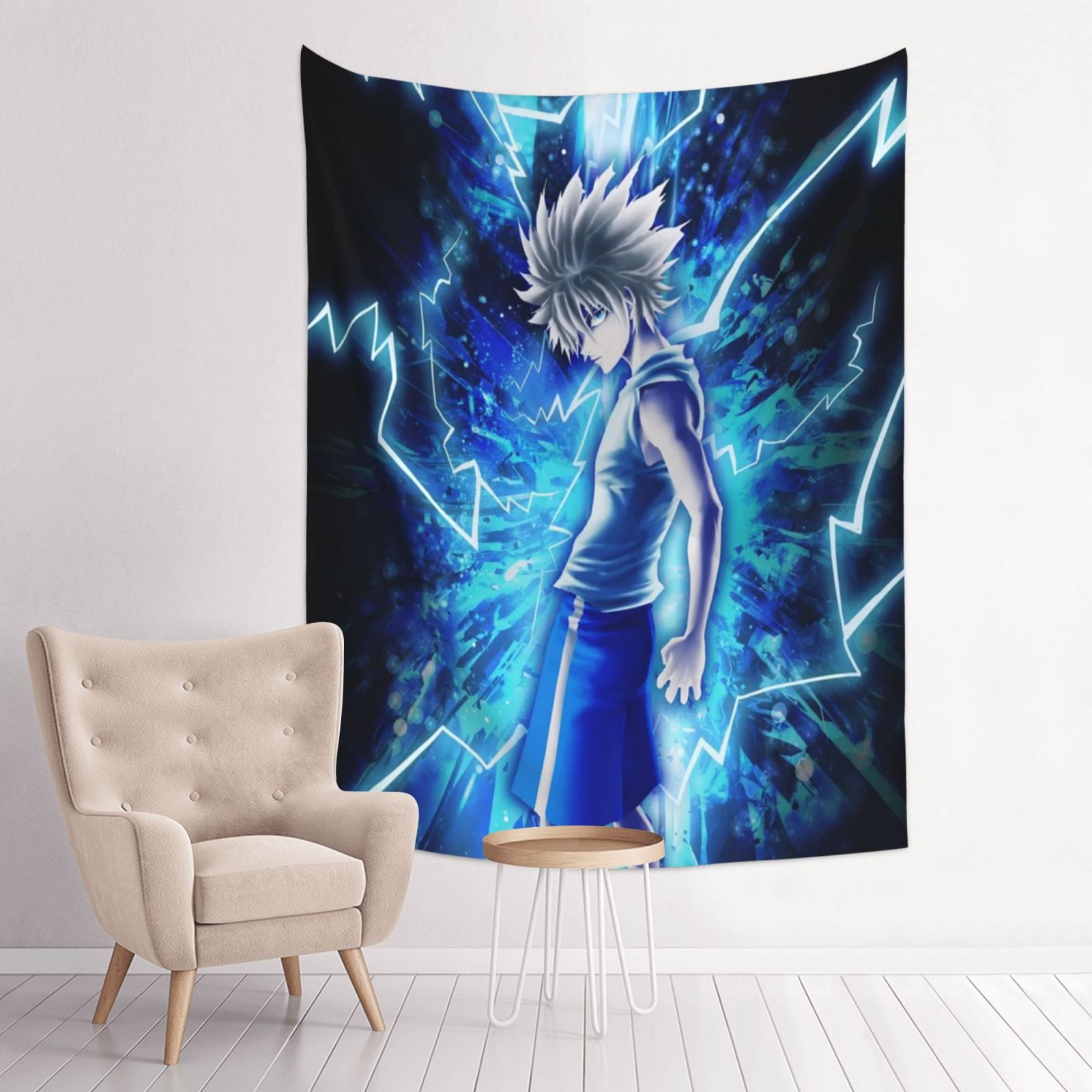 Hunter X Hunte Killua Lightning Tapestry Anime Poster Large Background ...