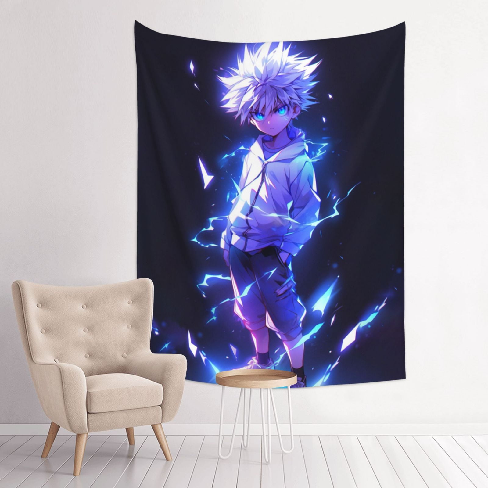 Hunter X Hunte Killua Lightning Tapestry Anime Poster Large Background ...