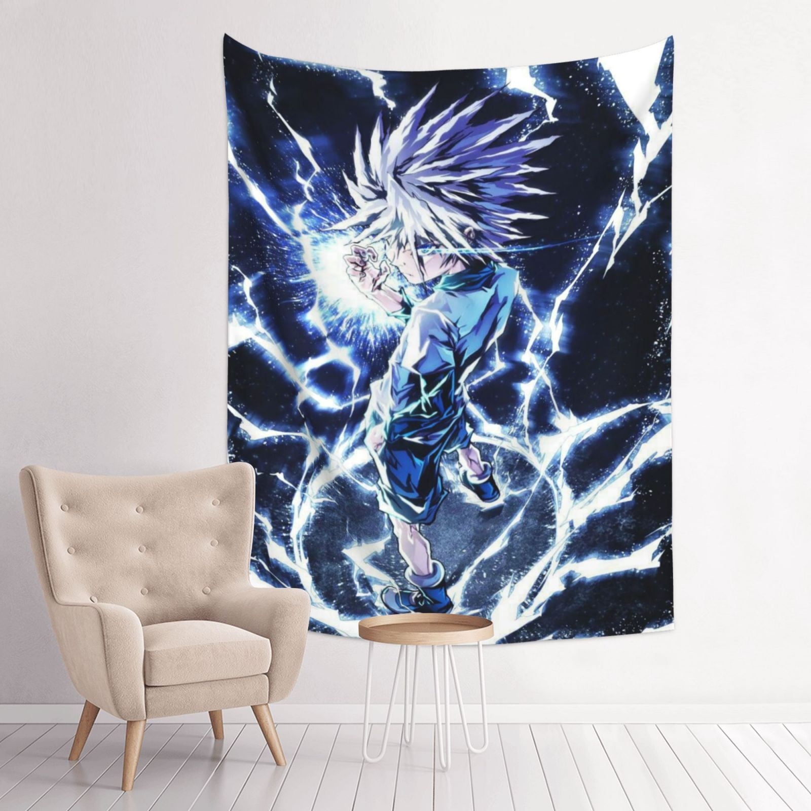 Hunter X Hunte Killua Lightning Tapestry Anime Poster Large Background ...