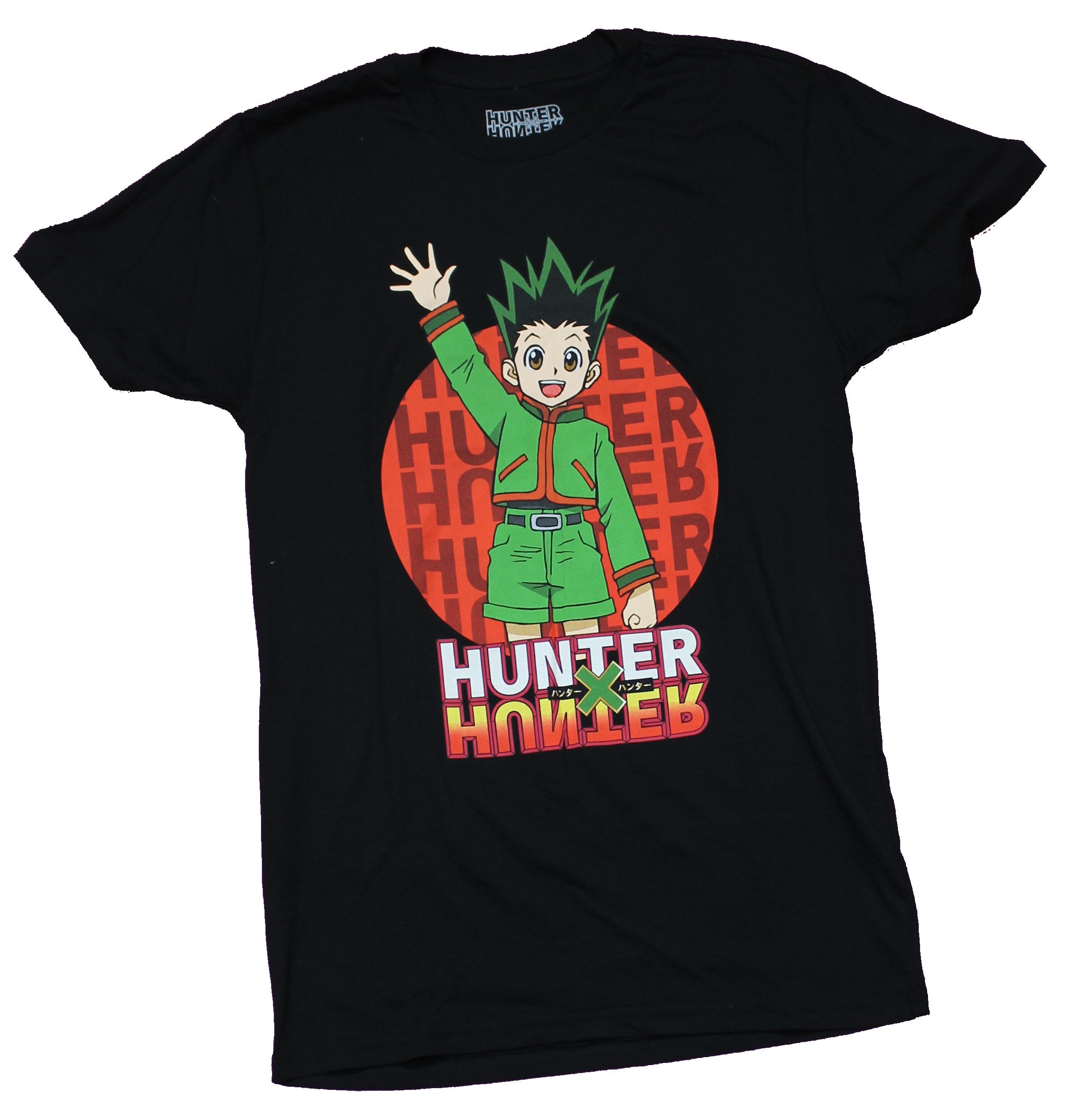 Hunter X Hunter Mens T-Shirt - Gon Waving Red Circle Image (Large ...