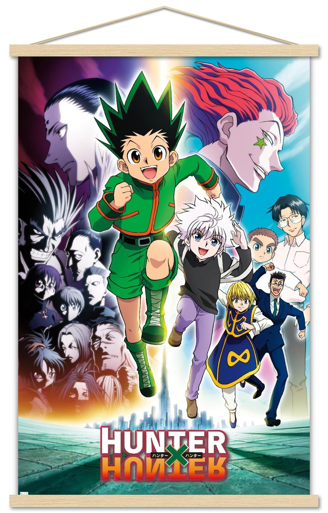 Hunter X Hunter - Running Key Art Wall Poster with Magnetic Frame, 22. ...