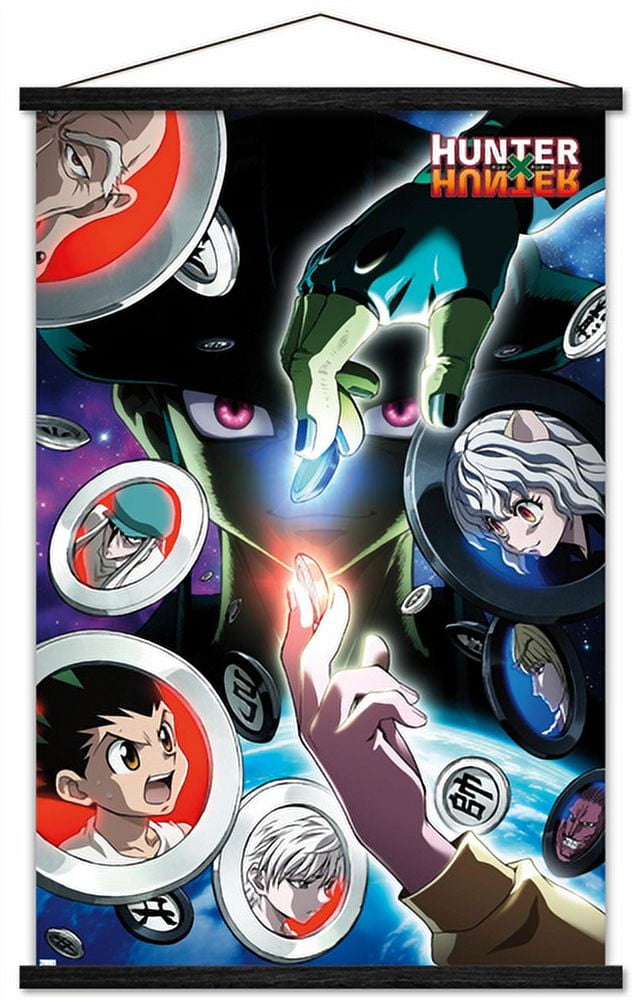 Hunter X Hunter - Space Wall Poster with Wooden Magnetic Frame, 22.375 ...