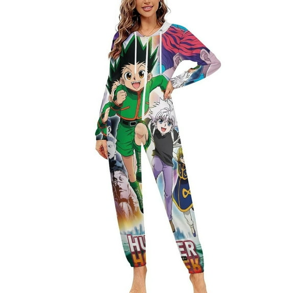 Hunter X Hunter Women Men Pajamas Zipper Onesie Jumpsuit Hooded One ...