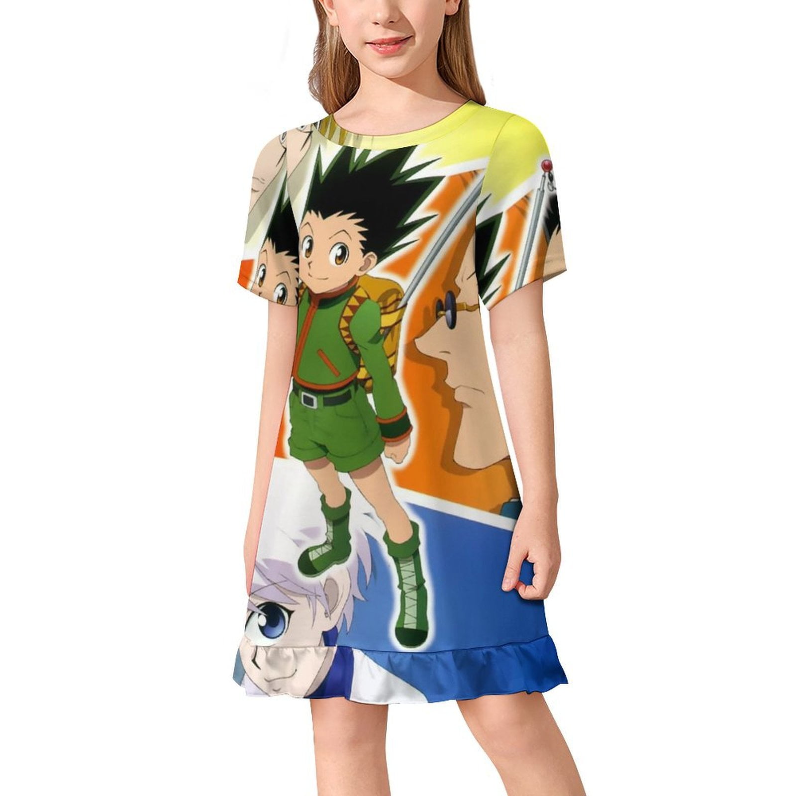 Hunter X HunterPoster Children's Short Sleeved Dress 3D Printed ...