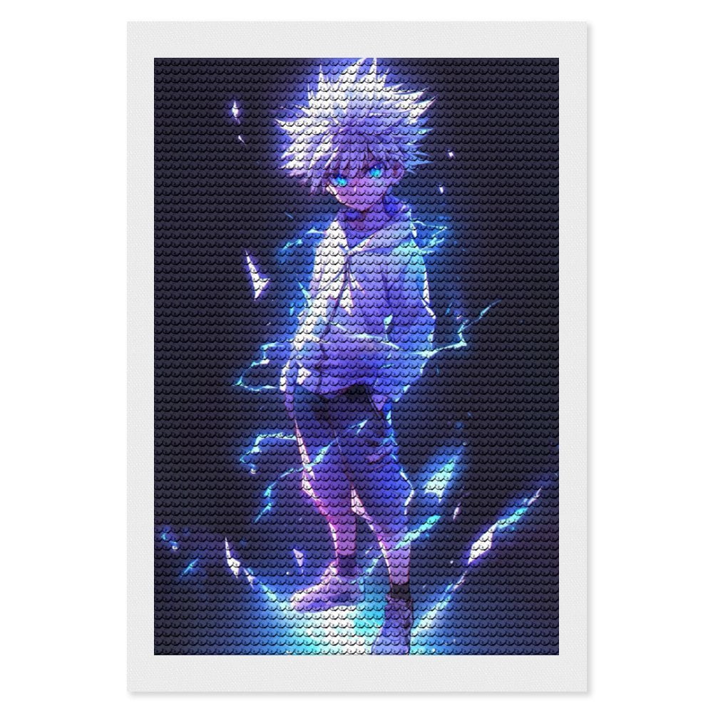 Hunter X Hunter Killua Lightning Diamond Art Kits DIY 5D Anime Painting ...