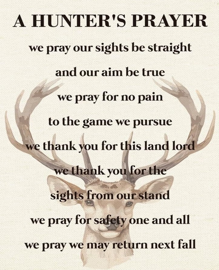 A Hunter's Prayer Deer Wall Art, Deer Picture Wall Decor, Gifts for ...