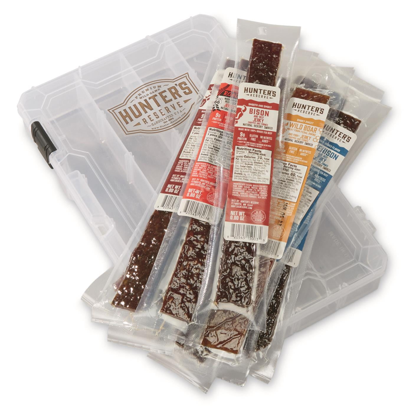 Hunter's Reserve Angler 12 Assorted Jerky Sticks in Tackle Box ...