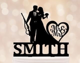 Hunter wedding cake topper, Hunting cake topper for wedding, Hunter and ...