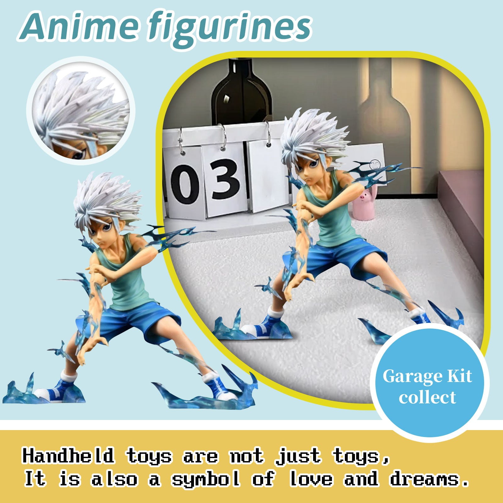 Hunter x Hunter Killua Zoldyck 7" Scale PVC Painted Complete Figure ...