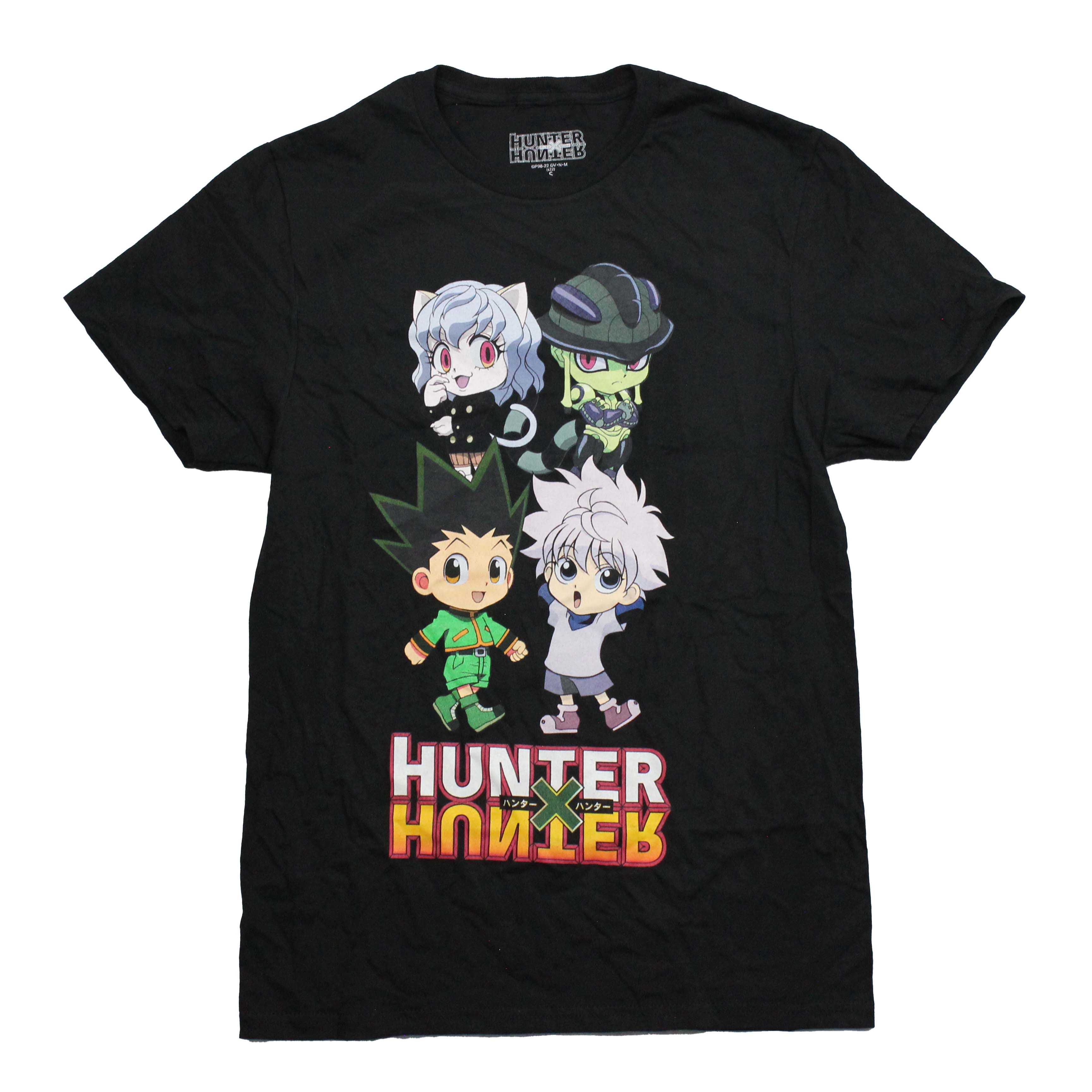 Hunter x Hunter Mens T-Shirt - Chibi Characters Over Name (Large ...