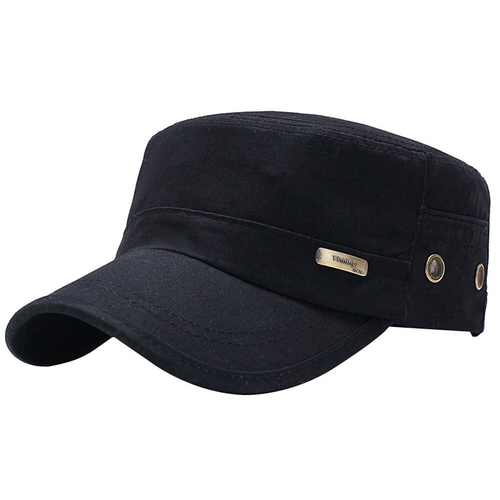 Huntermoon Cap Cadet Hat Military Baseball Cap Adjustable Flat Top ...