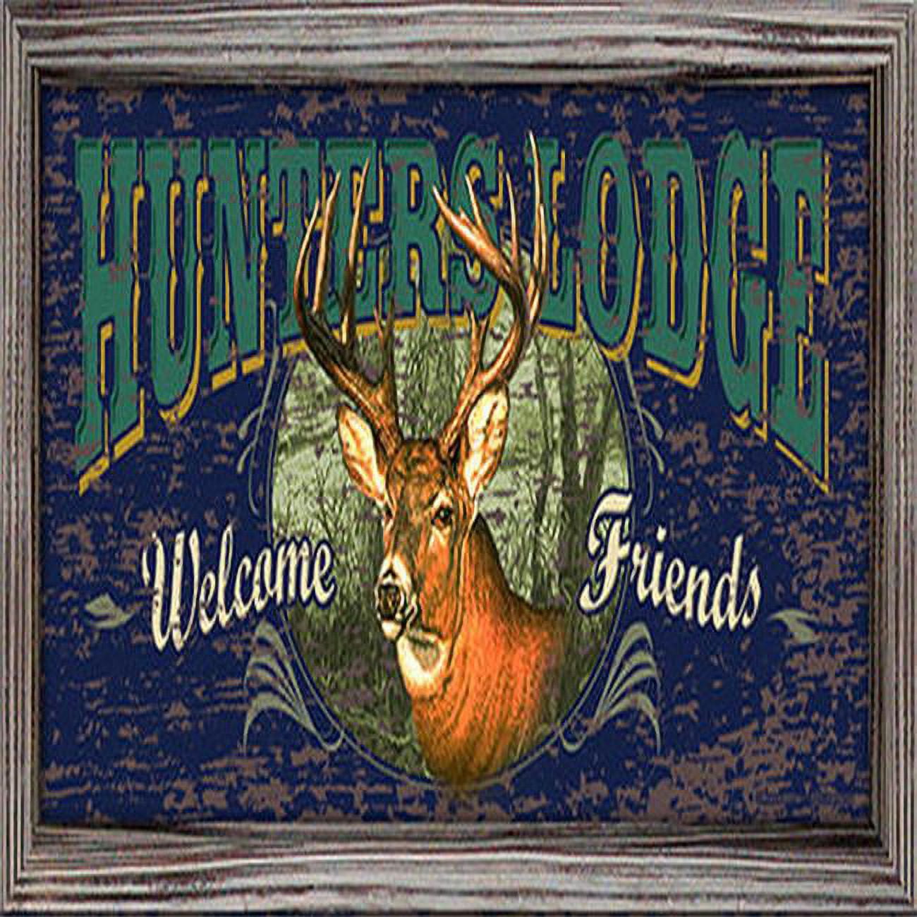 Hunters Lodge Welcome Friends Novelty Sign - Walmart.com