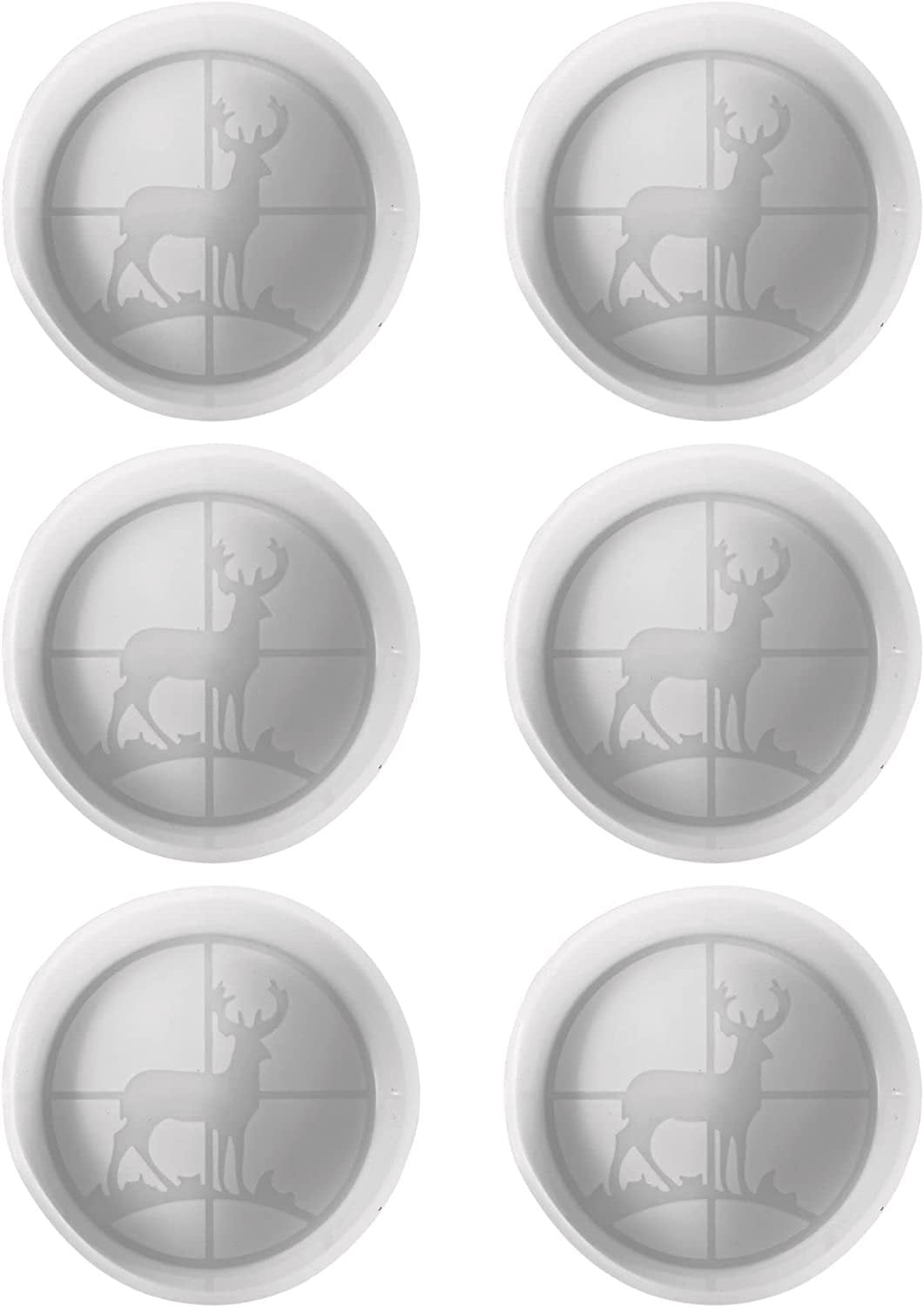Hunters Rifle Sight On Deer Silicone Mold 6 Pack 3" Wide x 3" Long x 1 ...