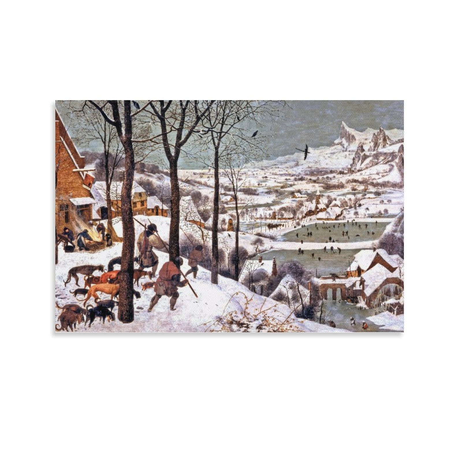 Hunters in The Snow (Winter) By Pieter Bruegel Poster Decorative ...