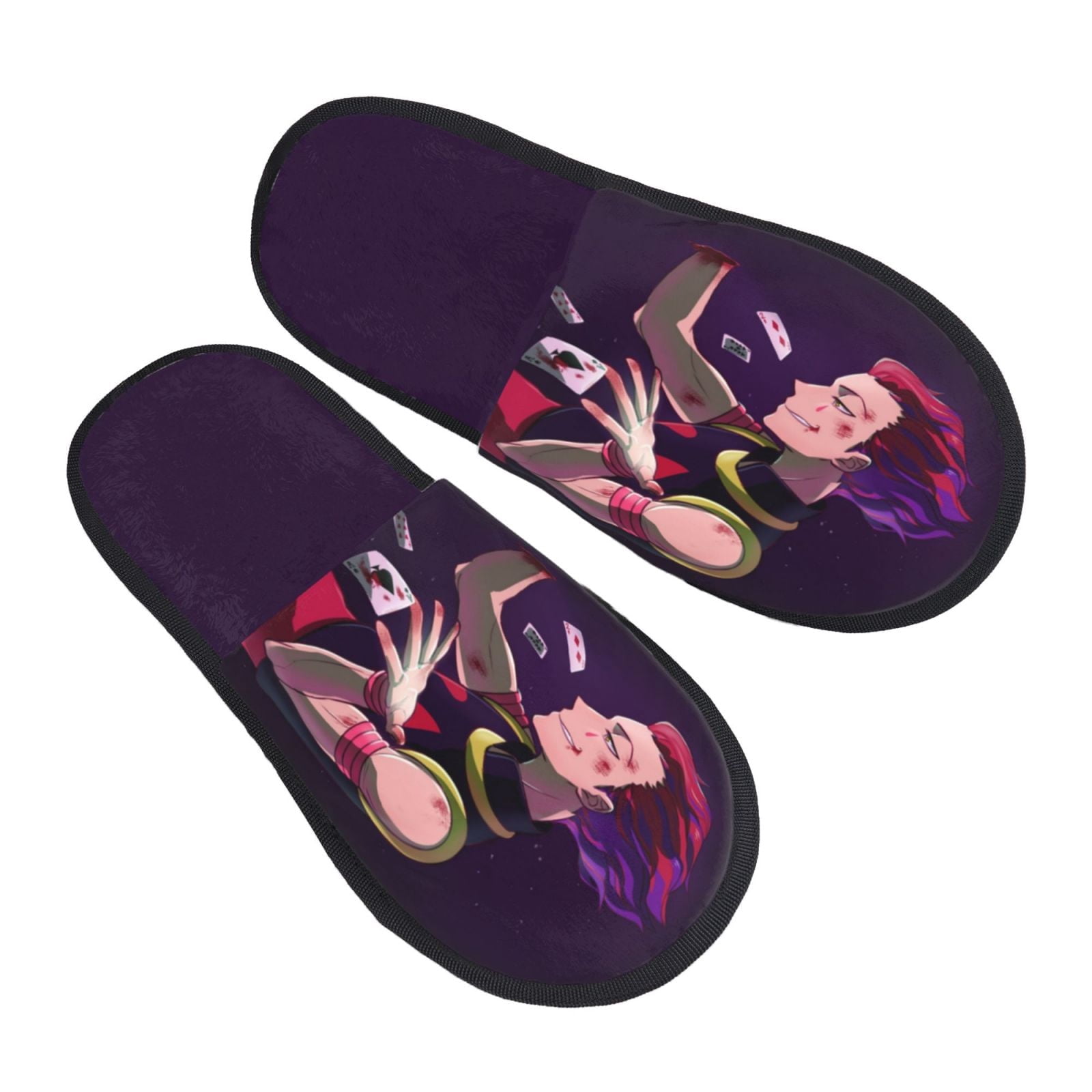 Hunterxhunter Hisoka Furry Slippers For Men Women Fuzzy House Slippers ...