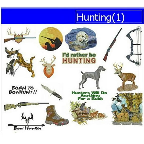 Hunting(1) Embroidery Designs - All Popular Formats Included - Loaded ...