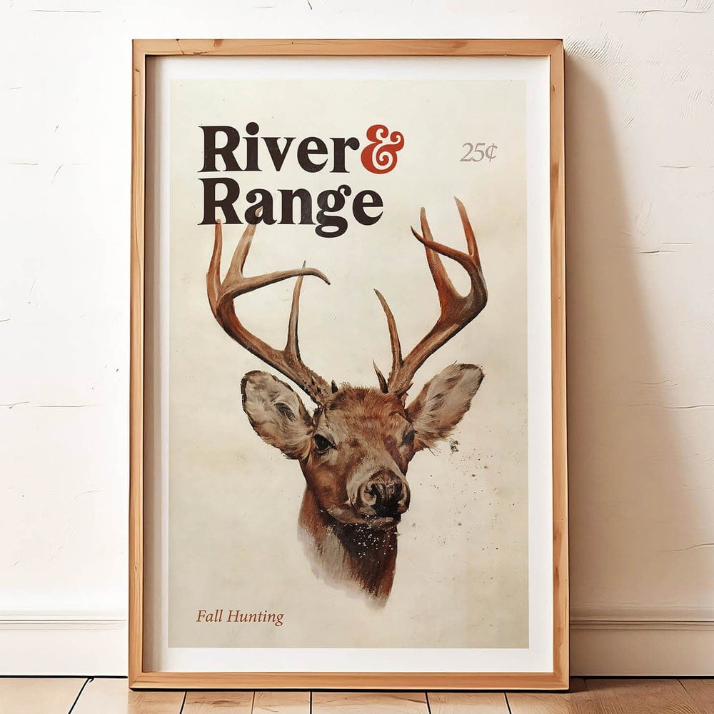 Hunting Art Print Vintage Hunting Poster Deer Hunting Gift For Dad ...