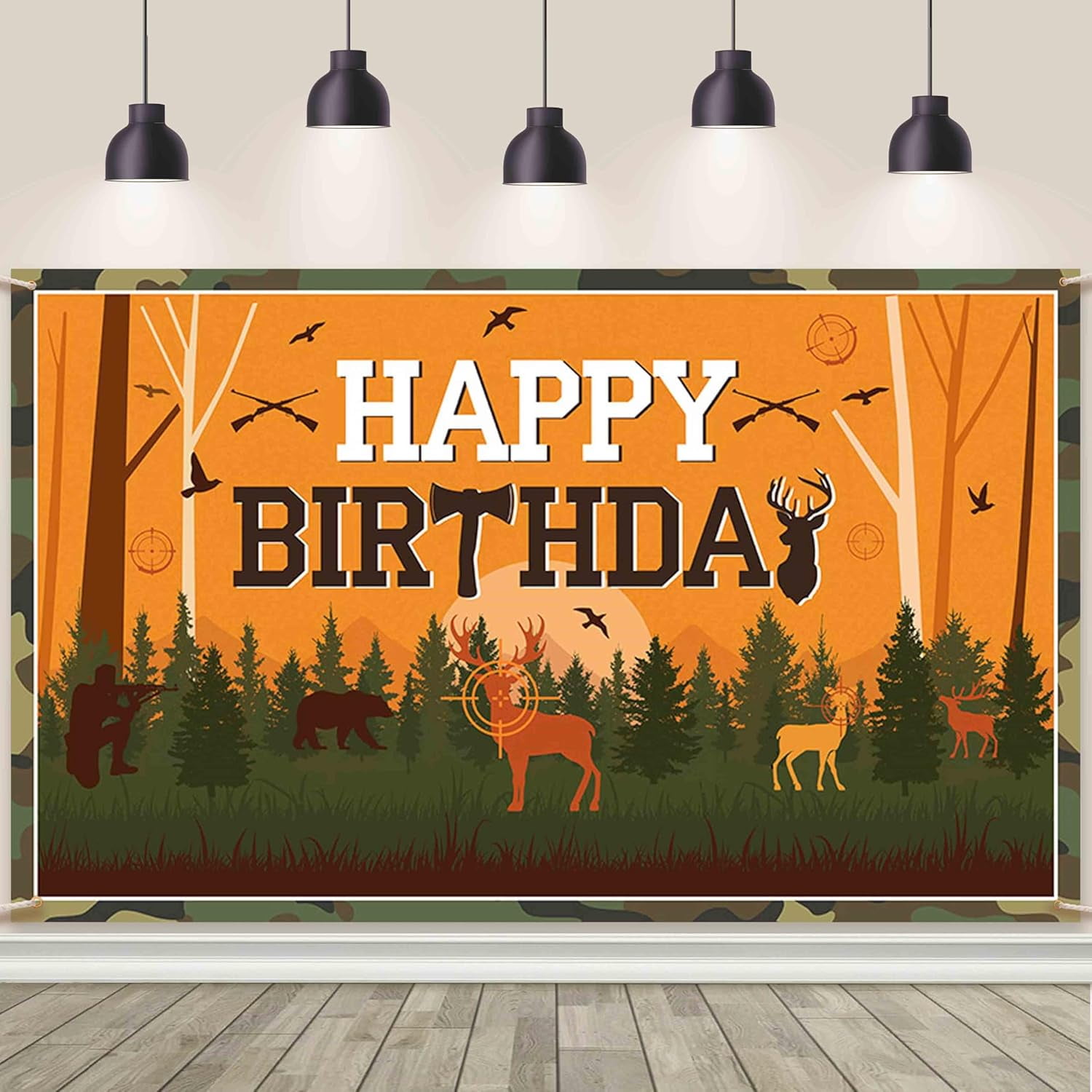 Hunting Birthday Backdrop Gone Hunting Photography Backdrops Hunting ...