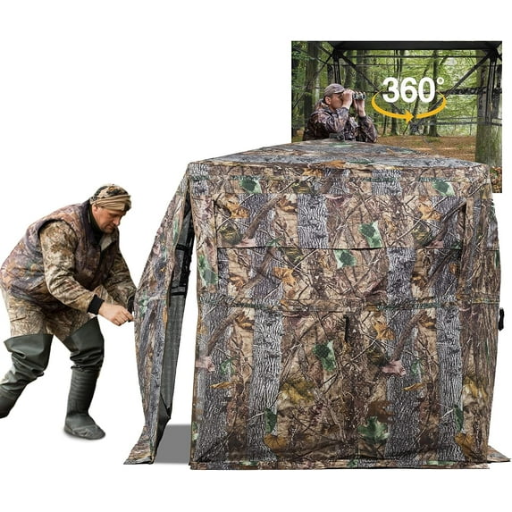 Hunting Blind 270 360 Degree See Through Ground Blind With Carrying Bag