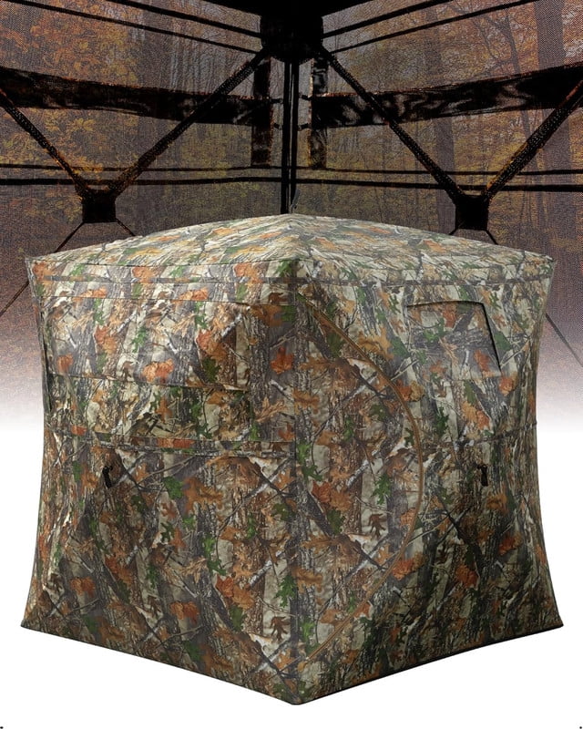 Hunting Blind, Pop Up Ground Blinds with 270° See Through Windows and ...