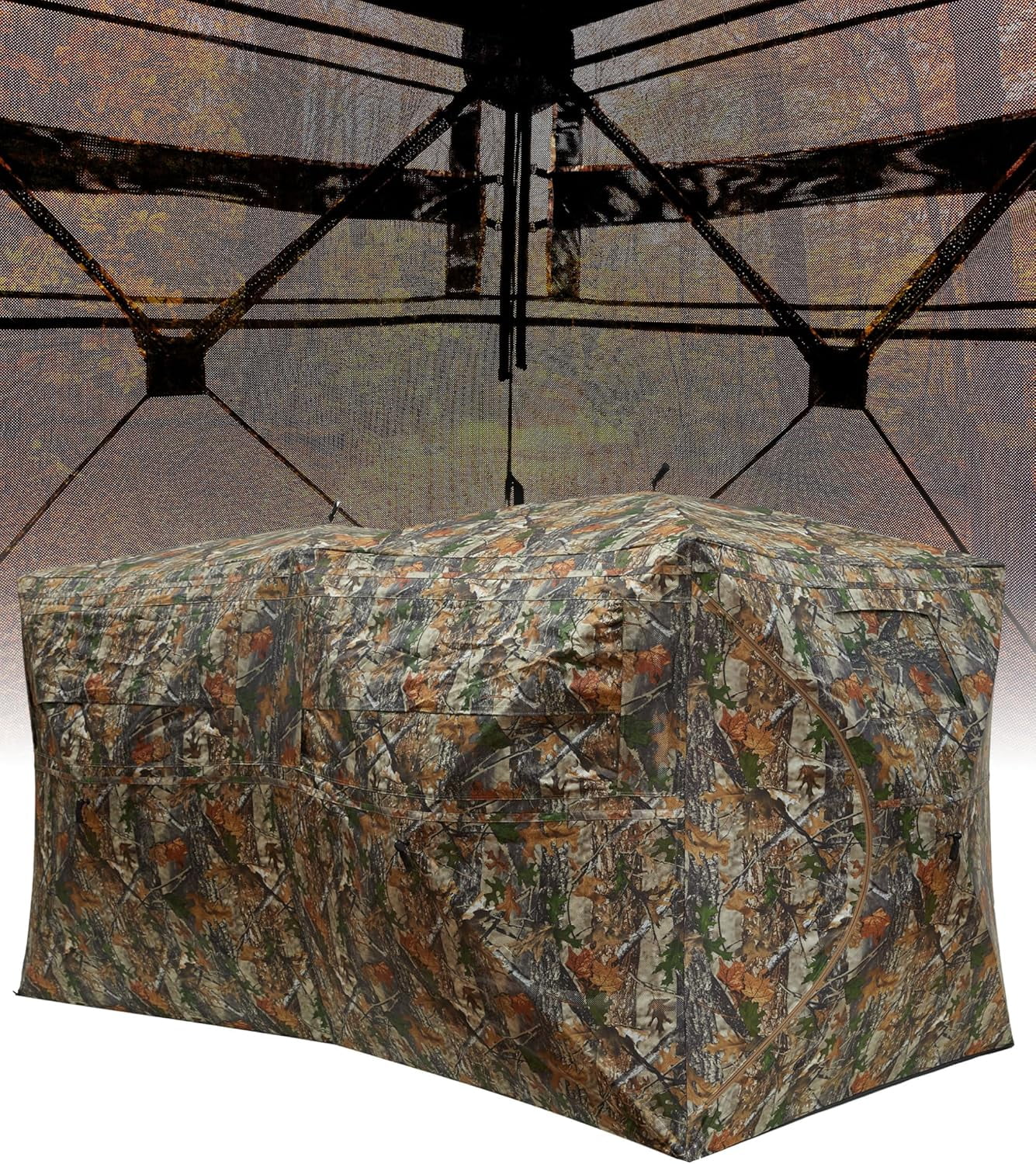 Hunting Blind - Portable Pop Up Ground Blind for 3-4 People with 270 ...