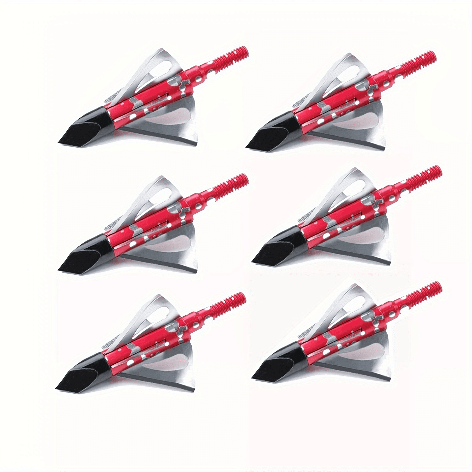 Hunting Broadhead 100 Grain Fixed 6-Blade 1.5inch Cutting Dia Hunting ...
