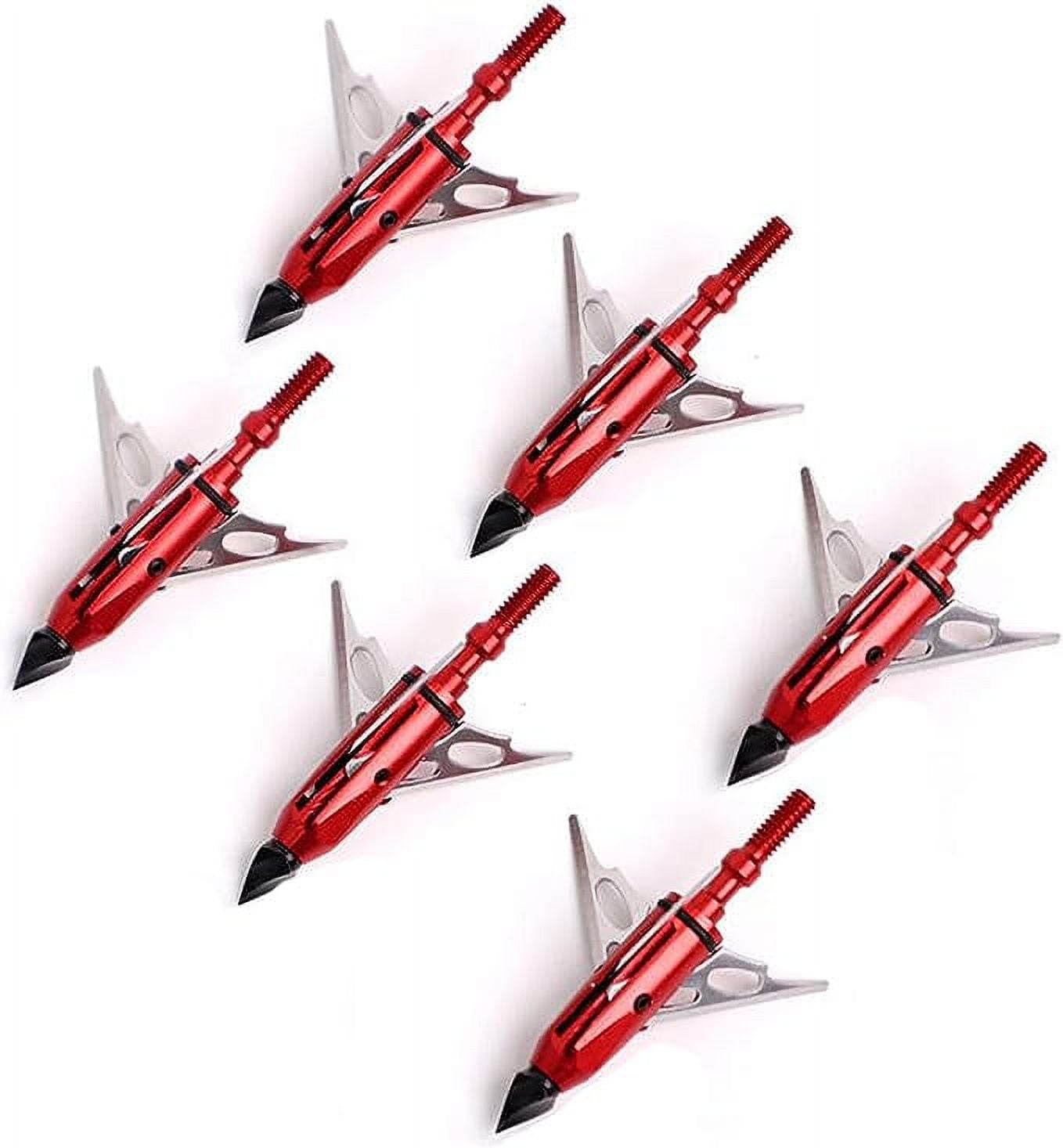 Hunting Broadheads 12PK 3 Blades Archery Broadheads 100 Grain Screw-In Arrow Heads Arrow Tips ...