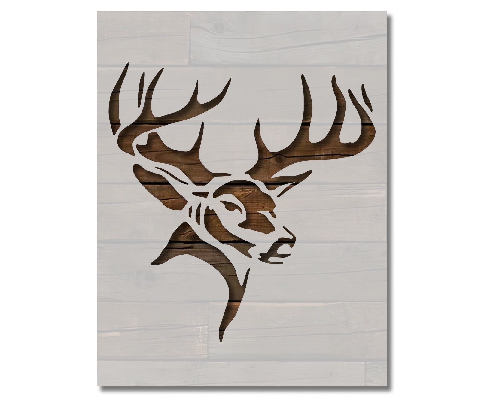 Hunting Buck Head Deer Stencil Template Reusable 8.5 x 11 for Painting ...
