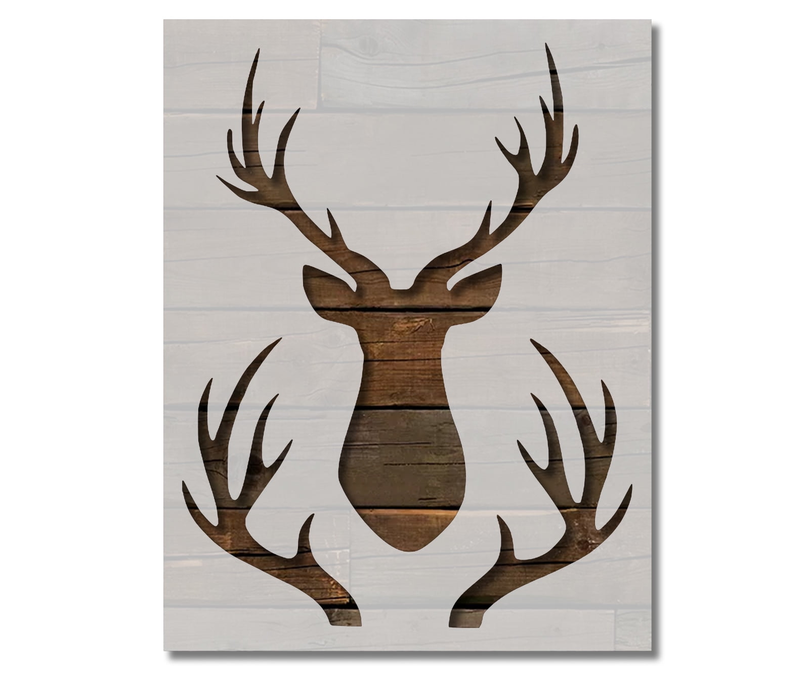 Hunting Buck Head Rack Deer Stencil Template Reusable 8.5 x 11 for Painting on Walls, Wood, Etc ...