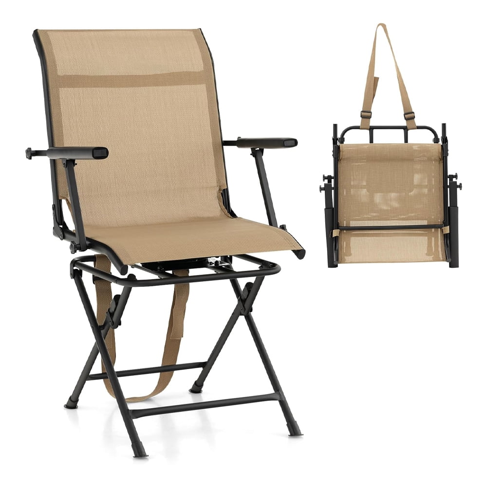 Hunting Chair, 360°Swivel Hunting Blind Chair, Folding Deer Hunting ...