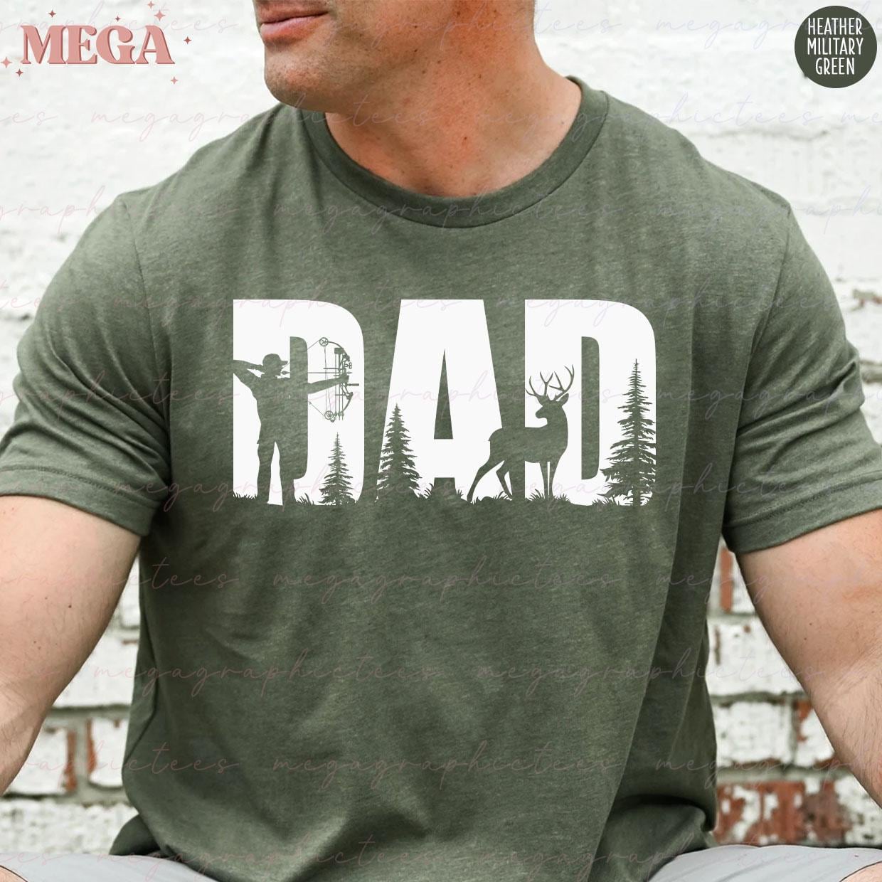 Hunting Dad Shirt, Deer Hunter Gift for Dad, Buck Antlers Tee ...