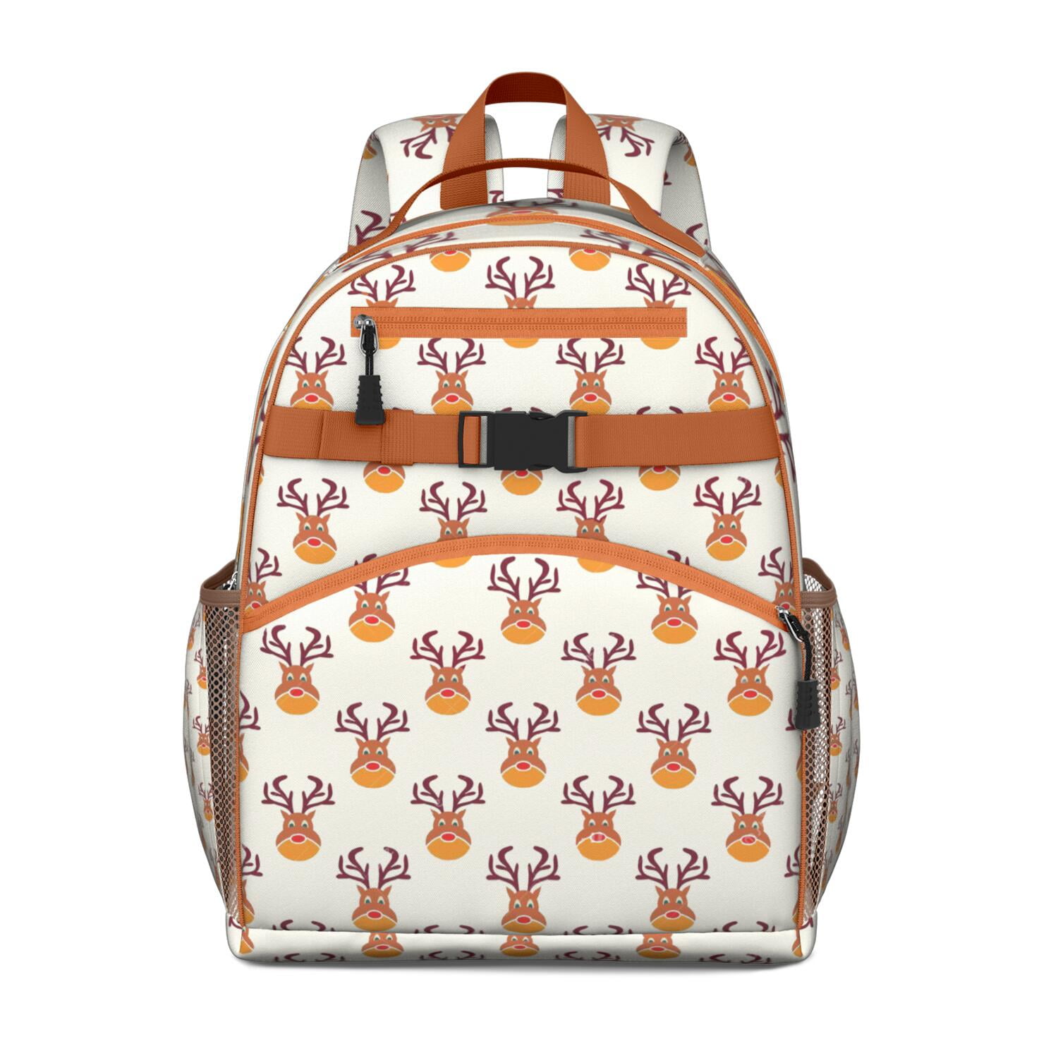 Hunting Deer Backpack with Rustic Buck Head and Artistic Forest Design ...