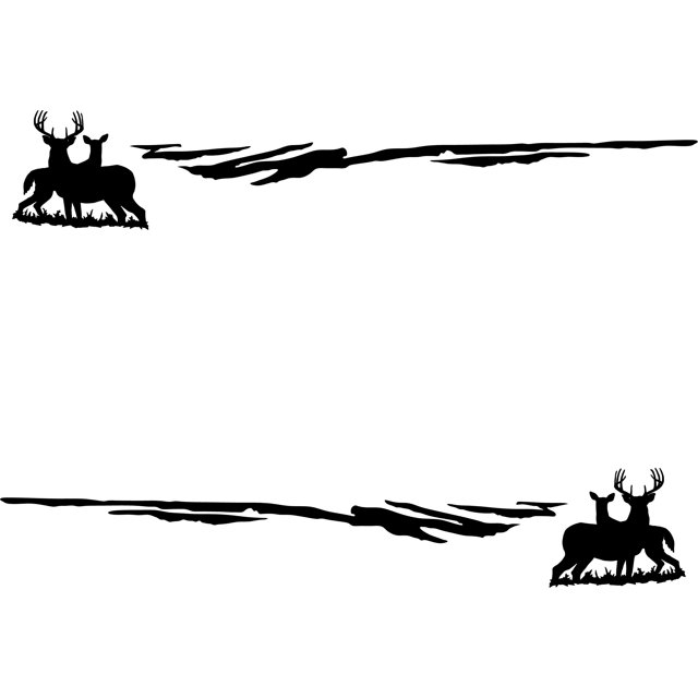 Hunting Deer Trailer Decals Truck Decal Side Set Vinyl Sticker Auto ...
