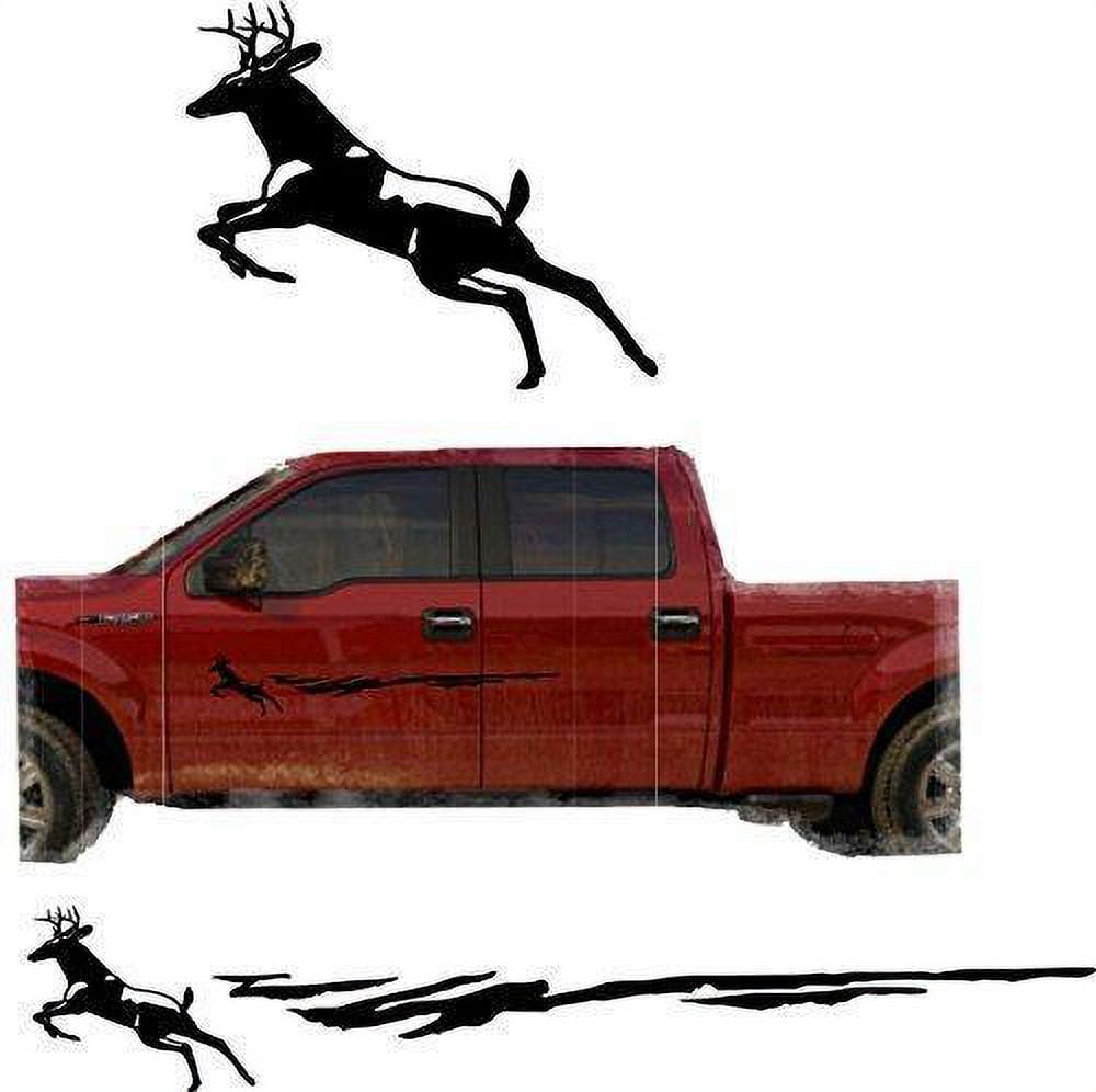 Hunting Deer Trailer Decals Truck Decal Side Set Vinyl Sticker Auto ...