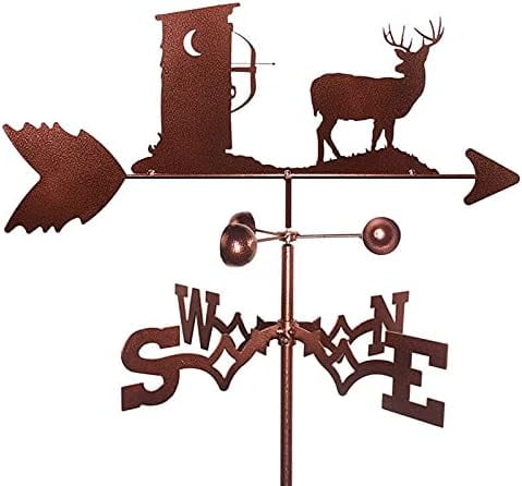 Hunting Deer Weathervane Stainless Steel Weather Vane with Roof Mount ...