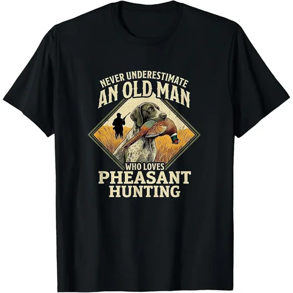 Hunting Dog Pheasant Retriever Graphic T-Shirt for Men Hunter Gift ...