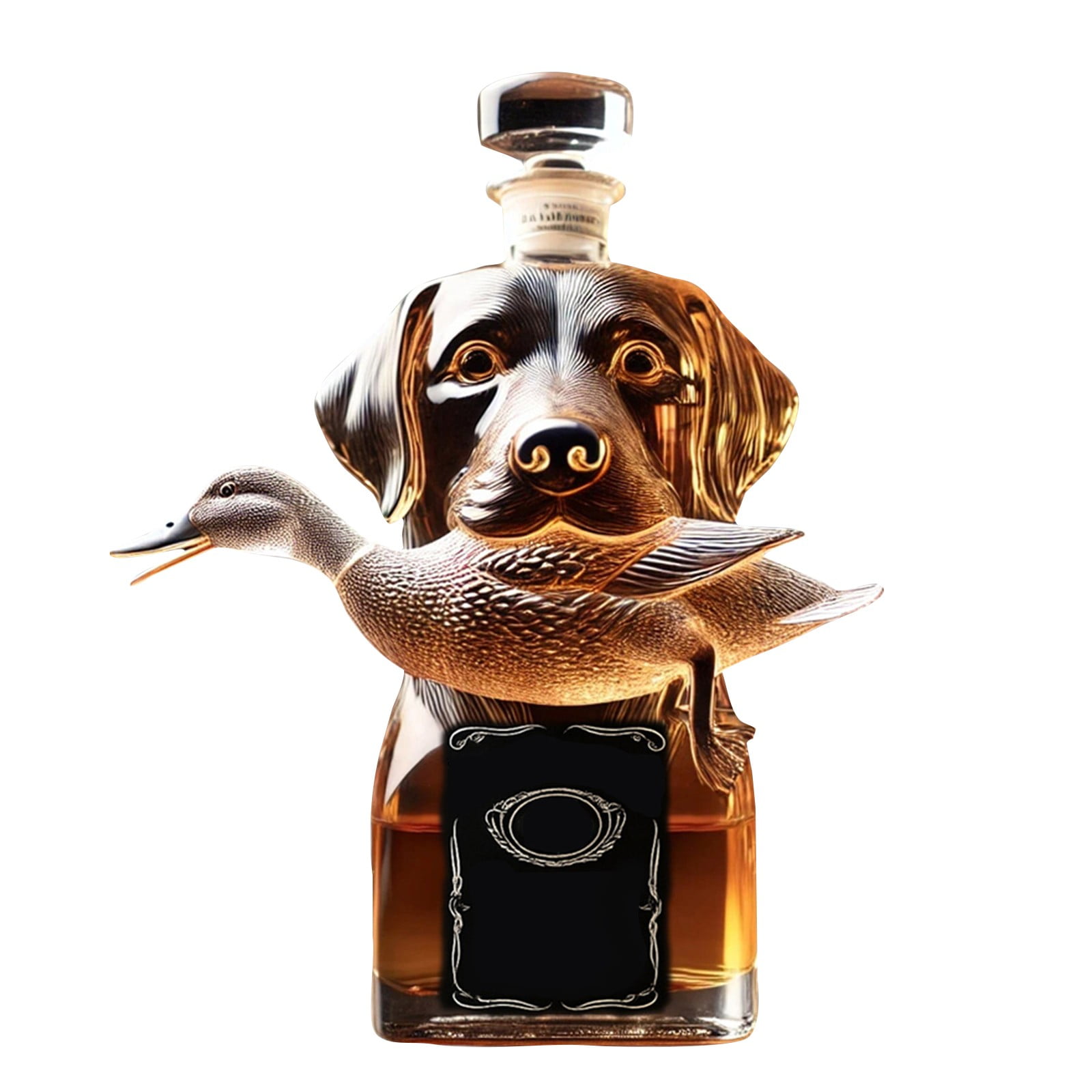 Hunting Dog Whiskey Decanter 3D Engraved - Unique 2025 Whiskey Bottle ...