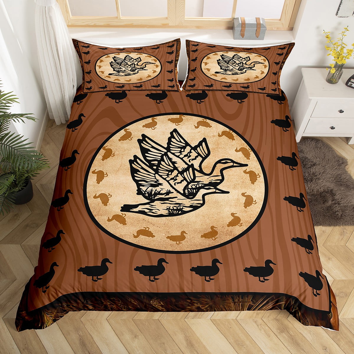Hunting Duck Bedding Set Full,Mallard Duck Duvet Cover Set,Teens Adults ...