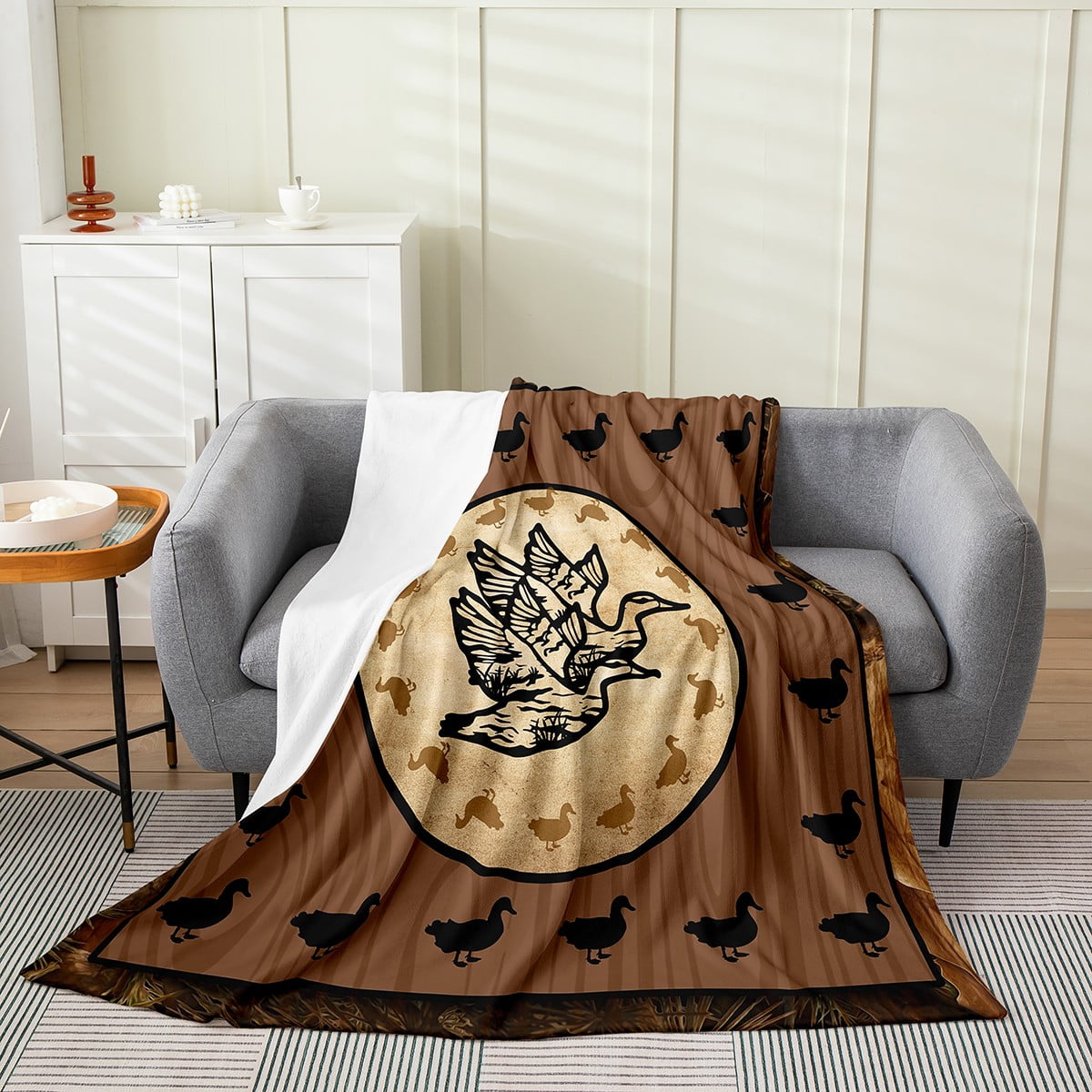 Hunting Duck Fleece Blanket Baby 30x40,Mallard Duck Throw Blanket for ...
