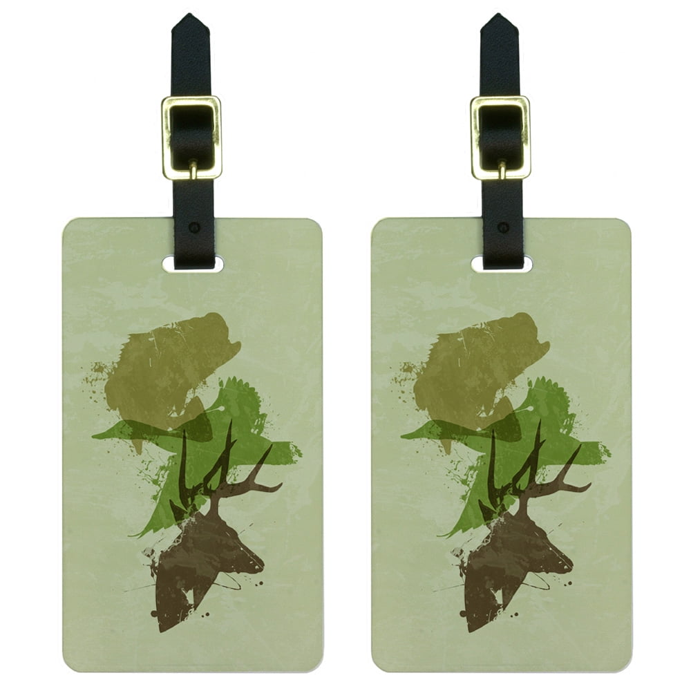 Hunting Fishing Design Hunter Deer Duck Bass Trout Camouflage Luggage ...