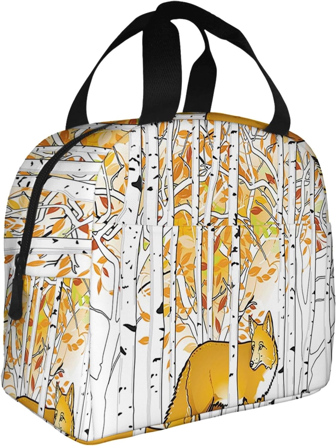Hunting Lunch Bag,Fox Hunting in Autumn Trees,Insulated Lunch Box ...