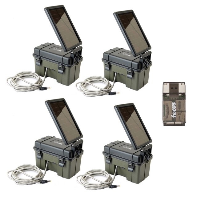 HME Trail Cam Solar Auxiliary Power Pack - Game Camera Battery Panel, 4 ...
